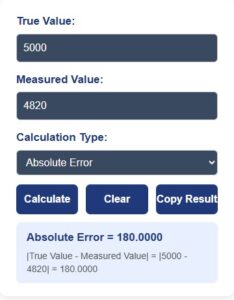 Error Calculator: Percentage, Absolute, Relative